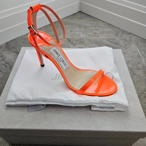 Jimmy Choo | Shoes | Jimmy Choo Minny Size 37 Neon Orange Patent ...